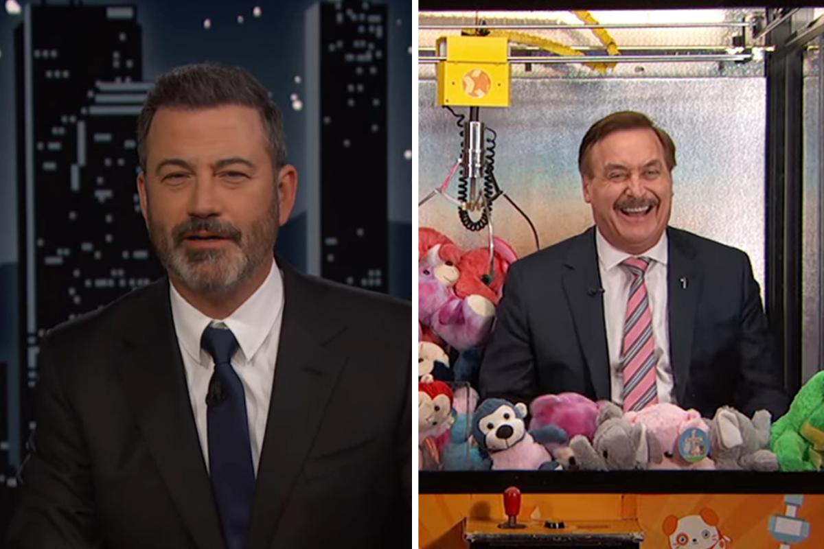 Jimmy Kimmel intervista Mike Lindell di MyPillow in a Claw Machine in Bizarre Late Night Segment ...